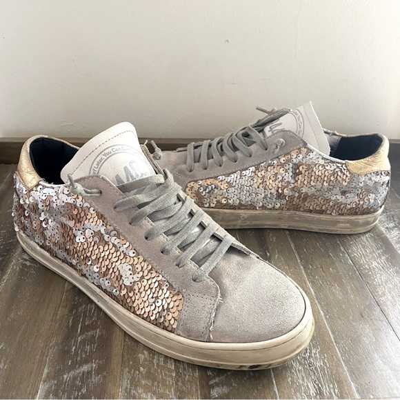 P448 | Shoes | P448 John Reversible Gold And Silver Sequin Sneakers ...